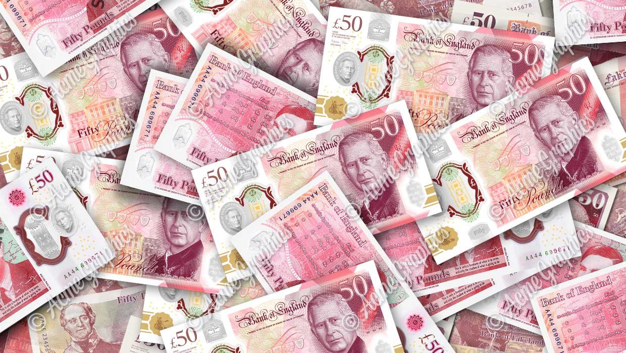 New King Charles III prop banknotes - Acme Graphics