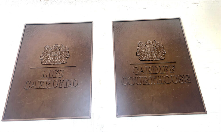 How to make prop location signs look like cast bronze - Acme Graphics